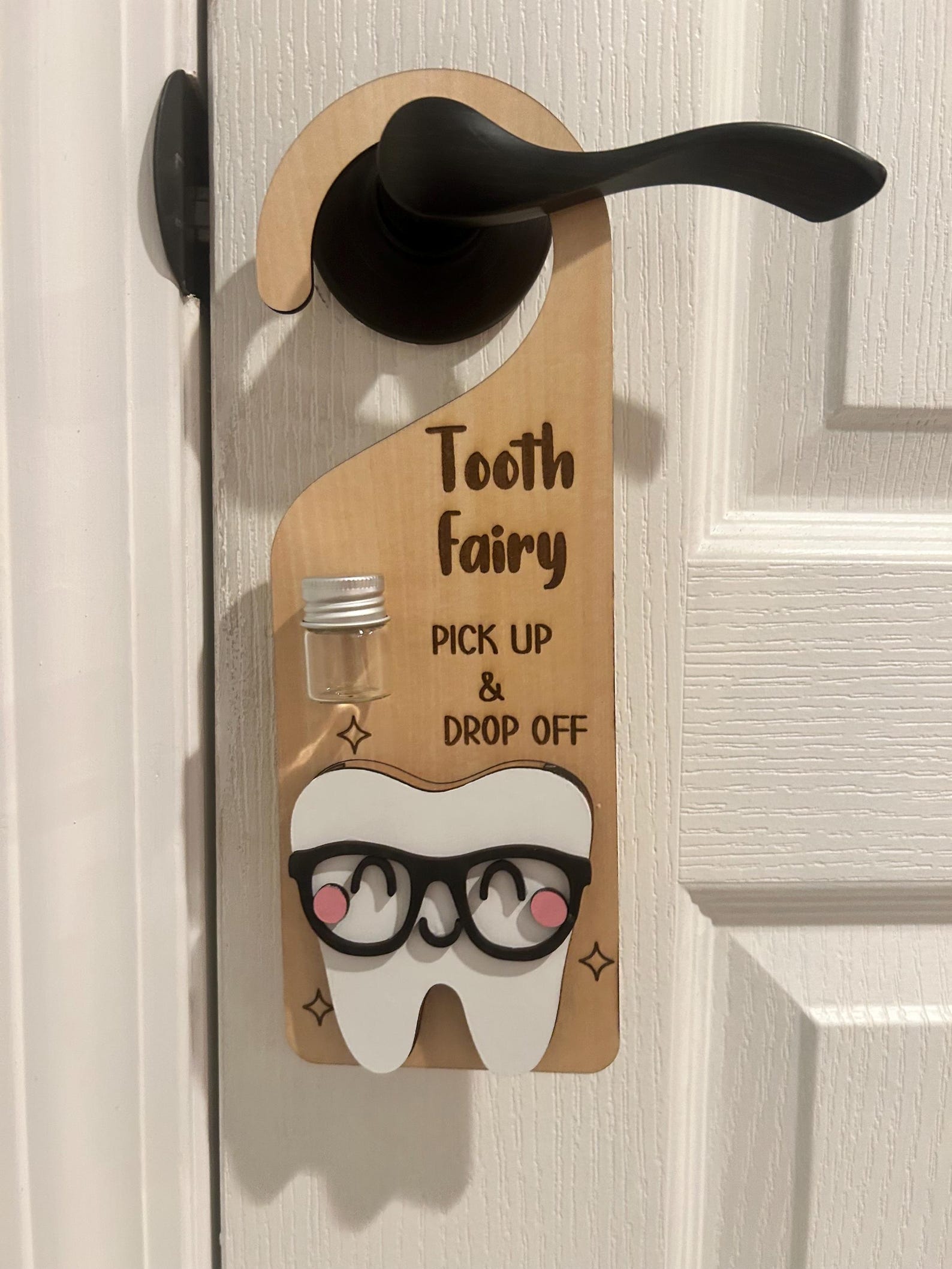 Tooth Fairy Door Hanger| Tooth Pick Up, Money Drop Off| Gift - Etsy