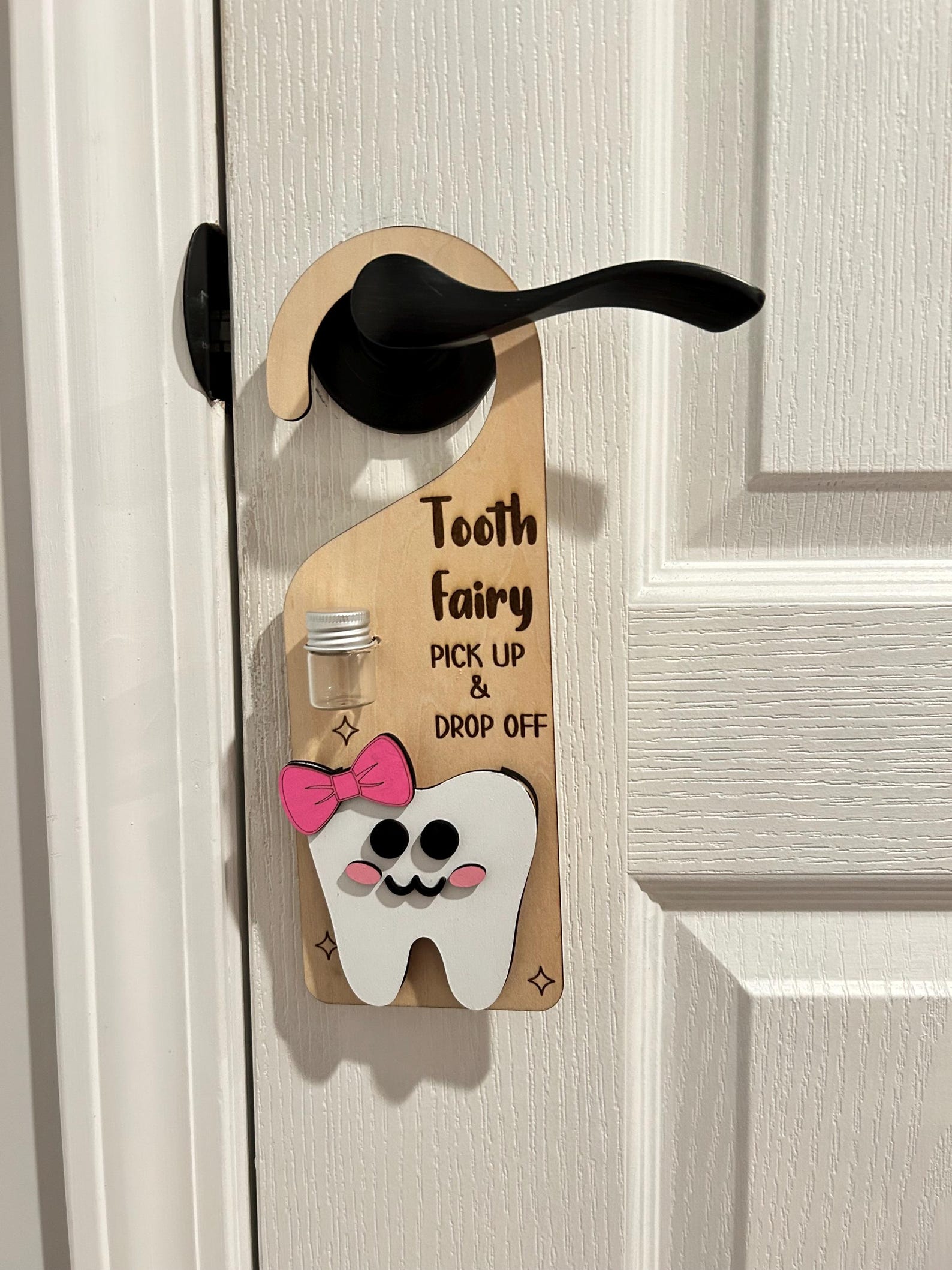 Tooth Fairy Door Hanger| Tooth Pick Up, Money Drop Off| Gift - Etsy