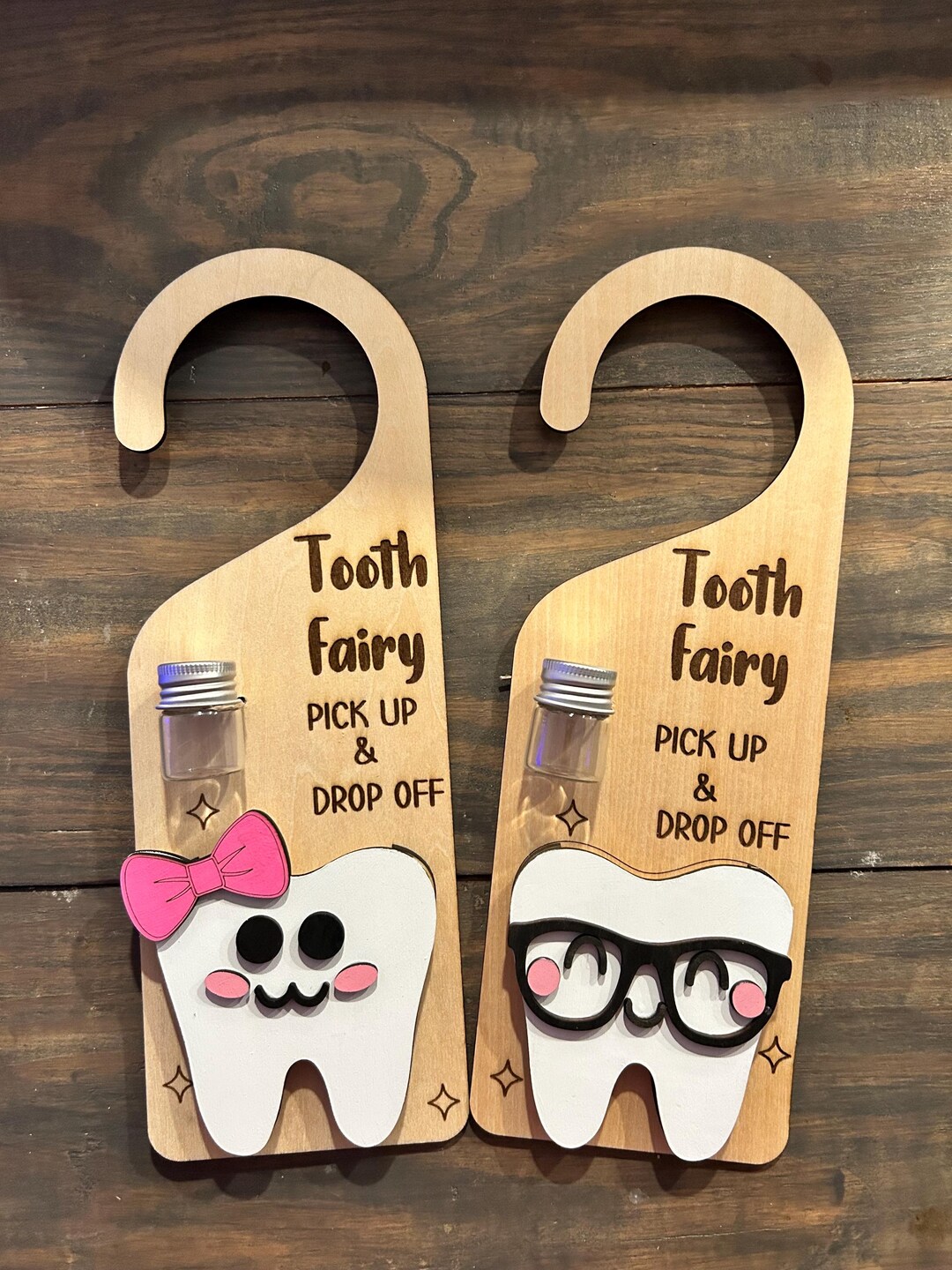 Tooth Fairy Door Hanger| Tooth Pick Up, Money Drop Off| Gift - Etsy