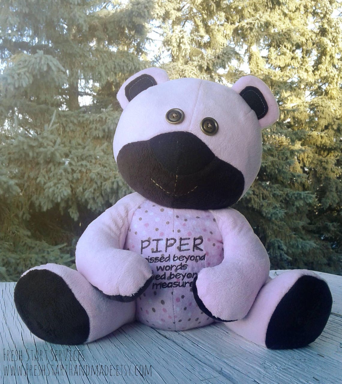 Bereavement Bear - Weighted Teddy Bear - Infant Loss Gift - Memorial ...