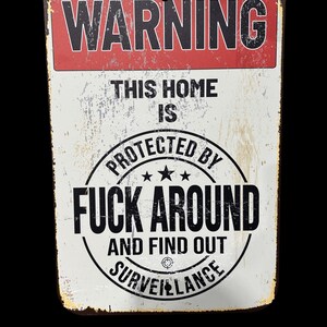 FAFO Home Security Vintage Sign Aluminum UV Printed Premium Quality ...