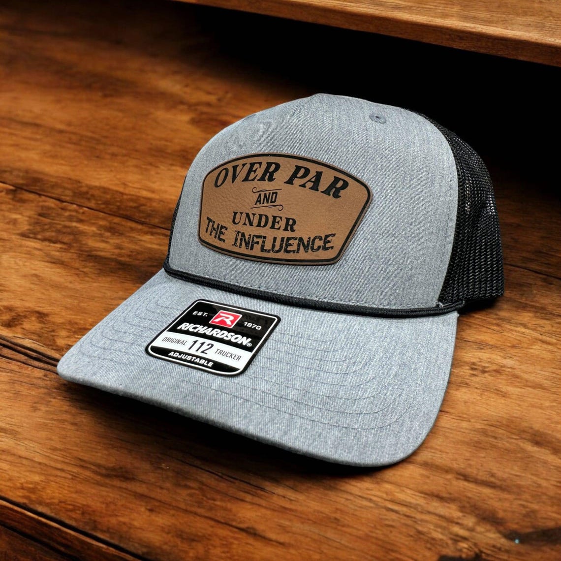 Golf Trucker Hat: 'over Par Under the Influence' Leatherette Patch - Etsy