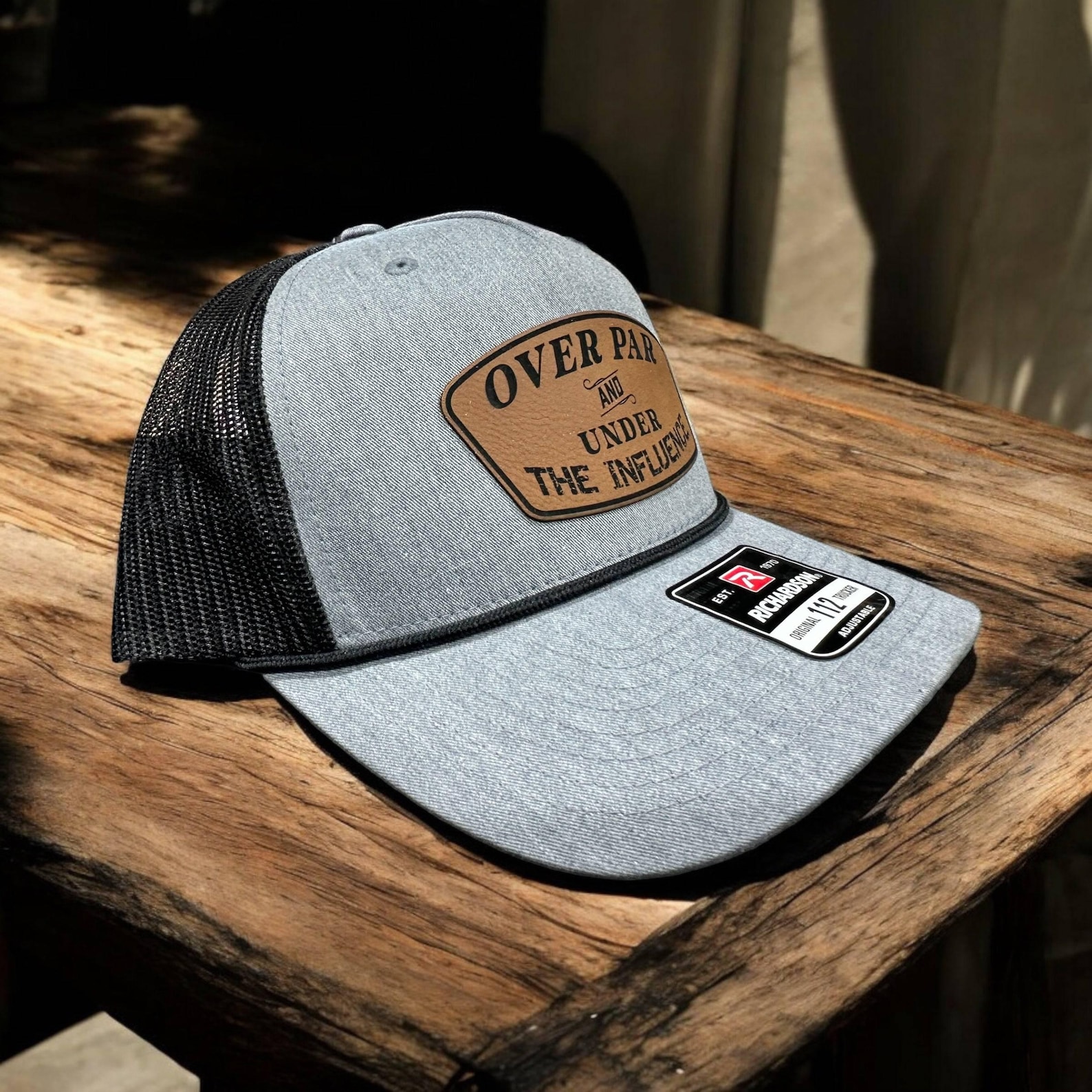 Golf Trucker Hat: 'over Par Under the Influence' Leatherette Patch - Etsy