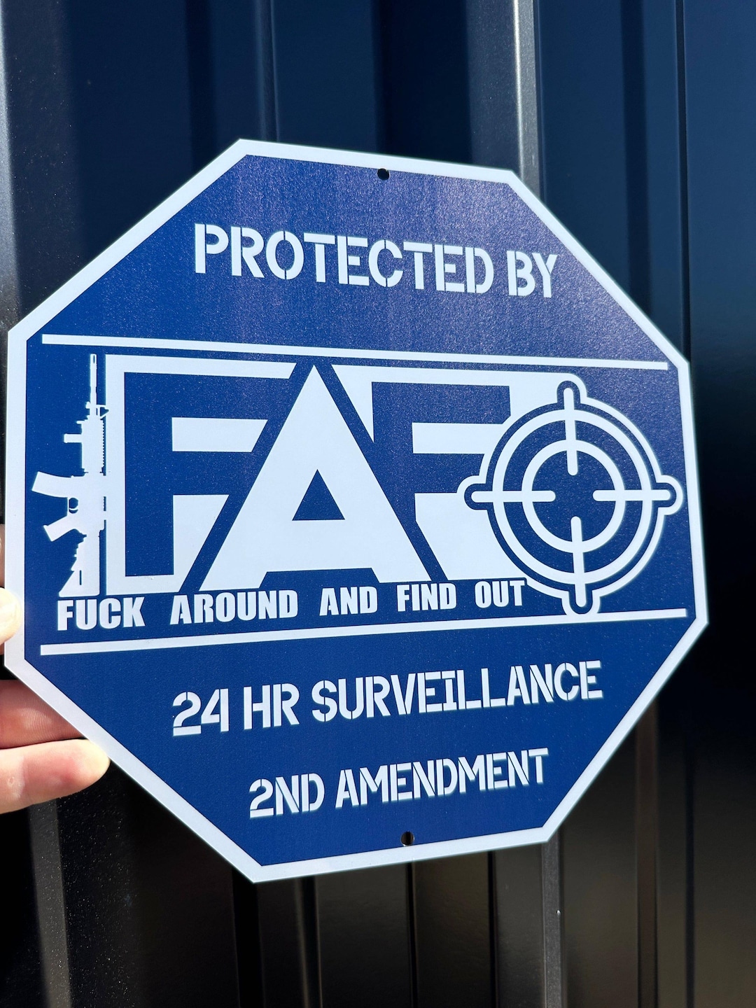 FAFO Security Sign: Funny 2nd Amendment Yard Decor UV Printed Aluminum ...