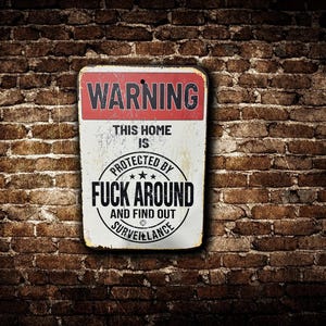 FAFO Home Security Vintage Sign Aluminum UV Printed Premium Quality ...