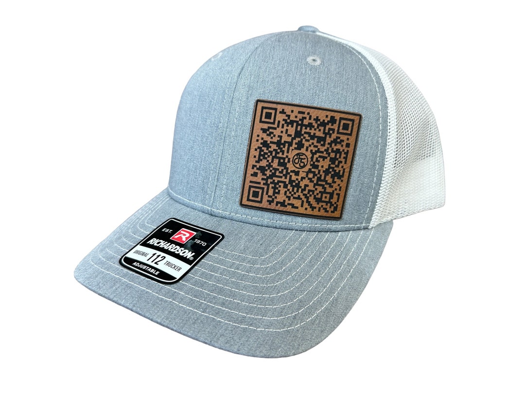 QR Code FJB Hat 2024 Trucker Hat Premium Leatherette Patch on Richardson 112 Trucker Ha Funny ...