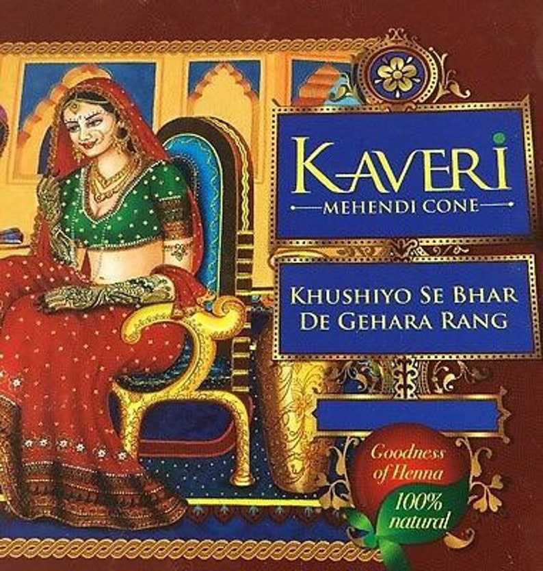 4 X Natural Kaveri Brown Henna Ink Cones Temp Tattoo Mahendi - Etsy