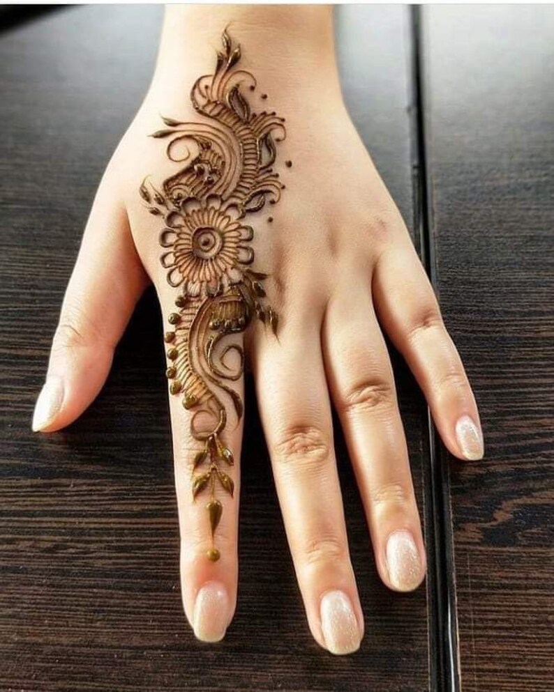 2 Golecha Natural Brown Bridal Dulhan Jumbo Henna Cones Temporary ...