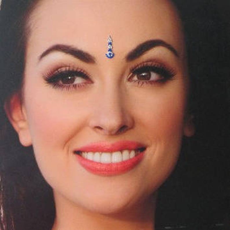 1 Pack Diamond Crystal Multi-color Back Temporary Forehead | Etsy