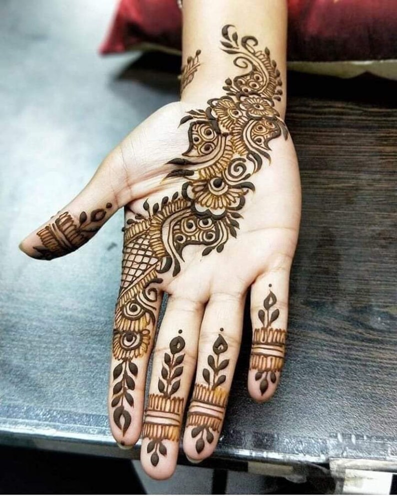 2 Golecha Natural Brown Bridal Dulhan Jumbo Henna Cones Temporary ...