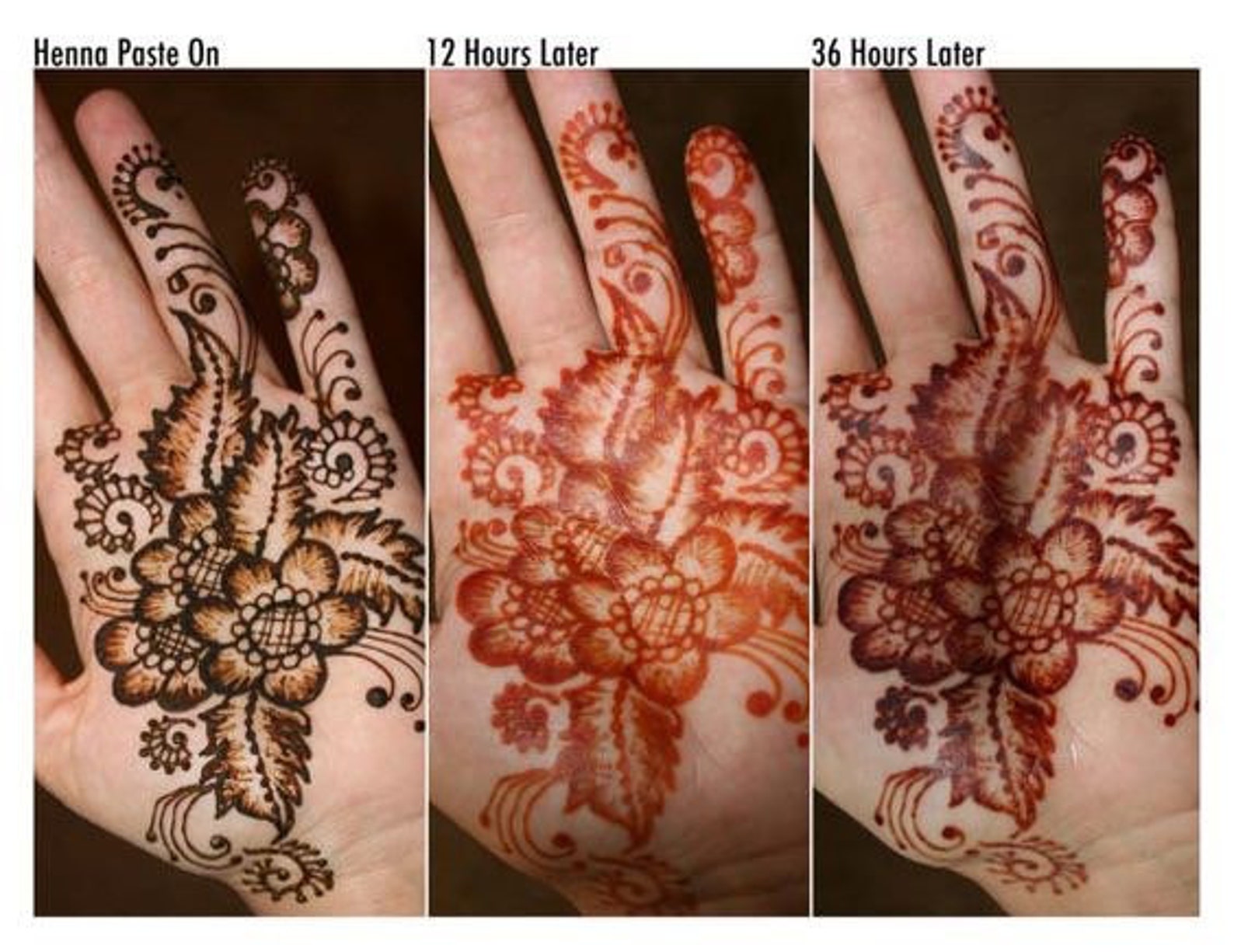 3 X Natural Prem Dulhan Brown Henna Cones Temporary Tattoo | Etsy