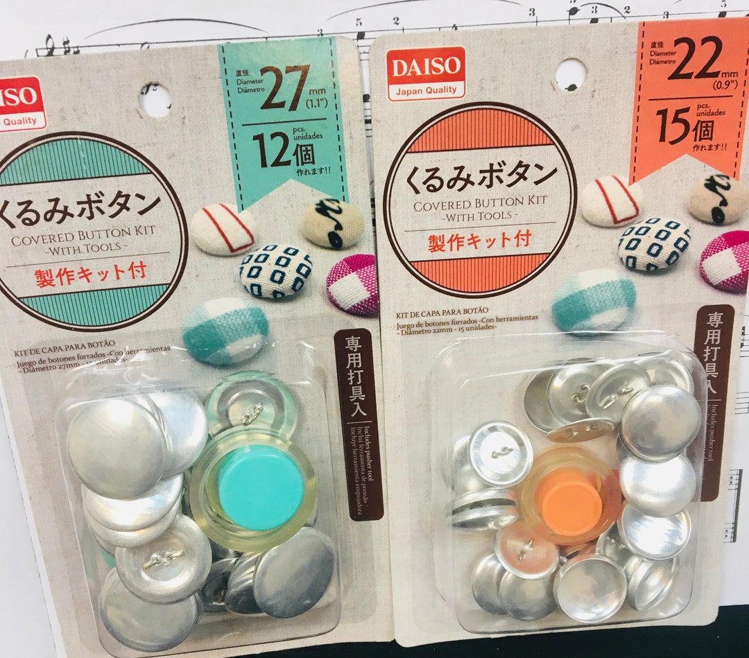 2 Sets of Total Fabric Cover Buttons Kits 12mm , 18mm , 22mm & 27mm - Etsy