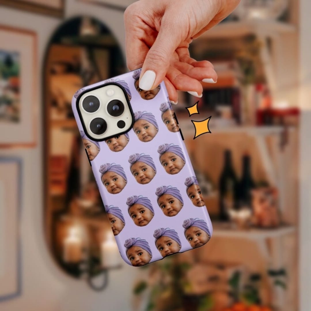 Personalized Baby Photo Phone Case | Custom Baby Face Pattern iPhone ...