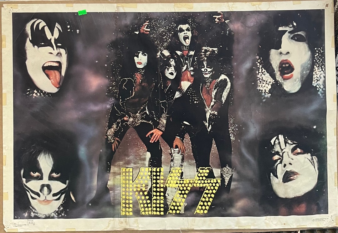 Original Vintage 1977 KISS Poster - Etsy