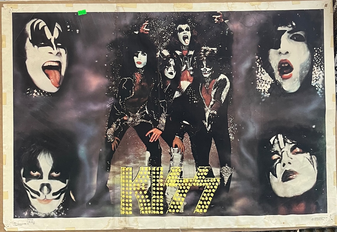 Original Vintage 1977 KISS Poster - Etsy