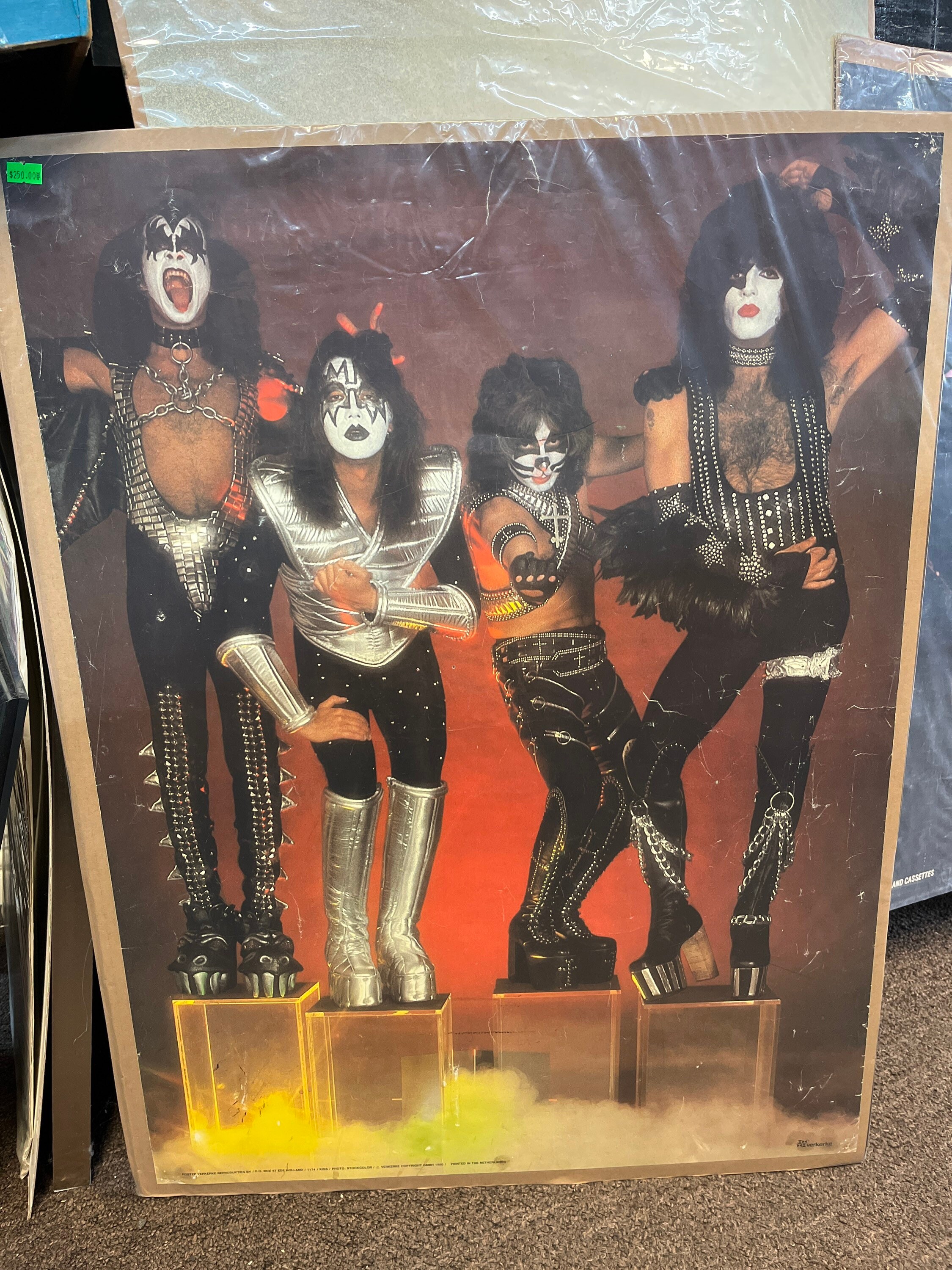 Vintage 1980 KISS Poster Verkerke Netherlands Print - Etsy