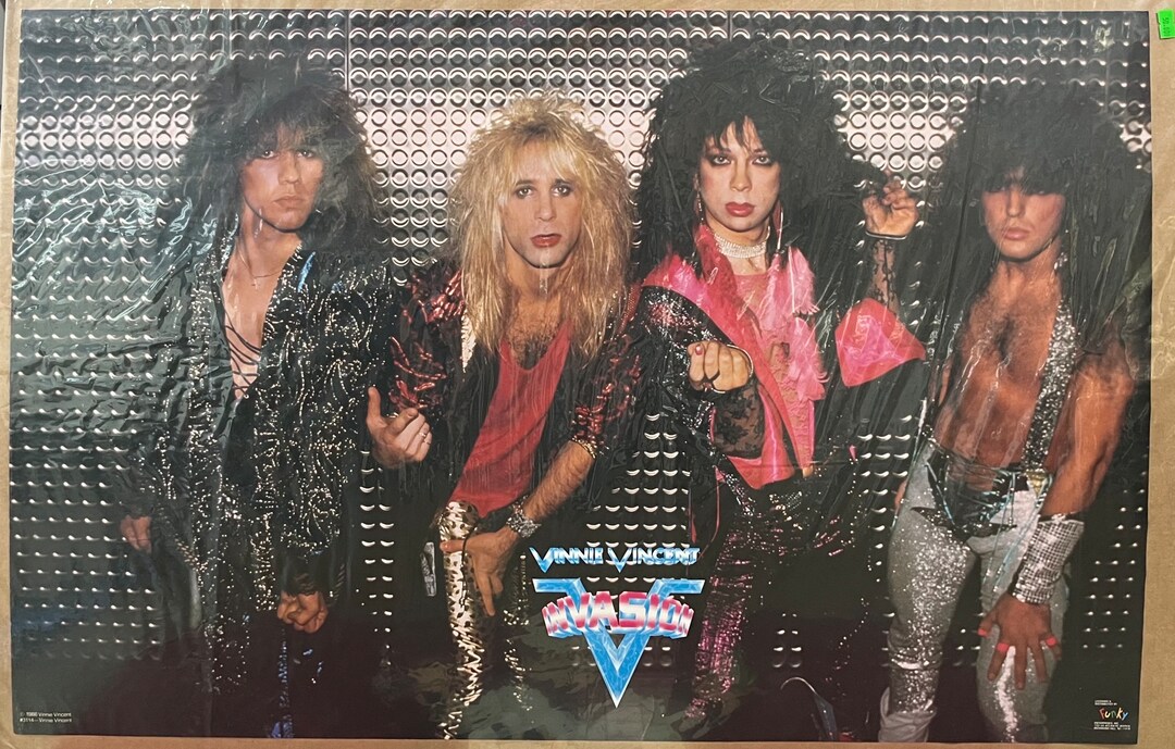Vintage 1986 Original Vinnie Vincent Invasion Poster - Etsy
