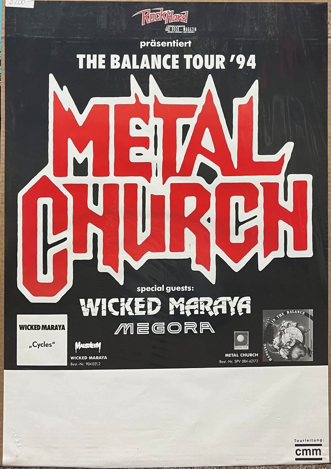 1994 Metal Church Wicked Maraya Megora Tour Poster - Etsy