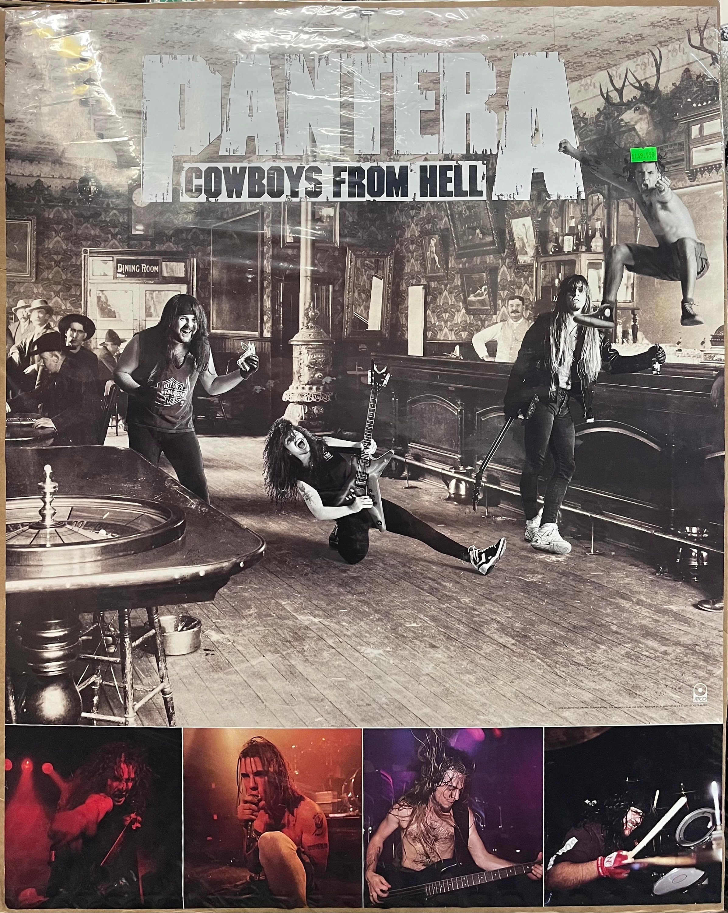 Original 1990 Pantera Cowboys From Hell Promo Poster - Etsy
