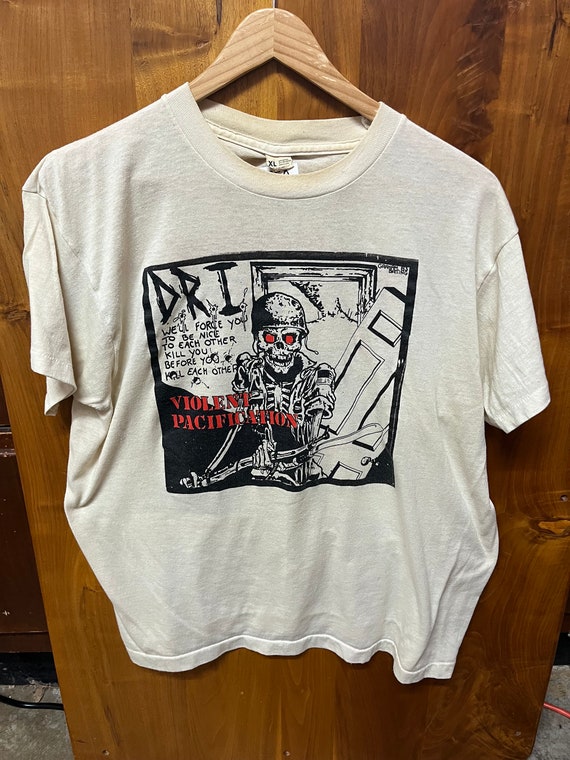 Rare Vintage DRI Violent Pacification Graphic Tee - Gem