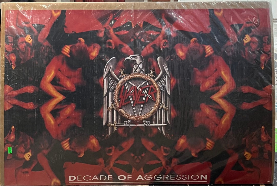 Vintage 1991 SLAYER Decade of Aggression Poster - Etsy