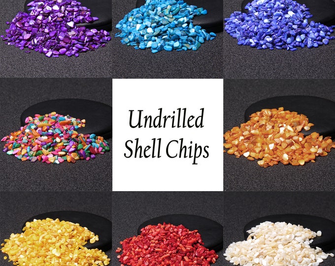 50/100/200G Multicolor Dyed Chips Natural Freshwater Shell Chips Beads ...