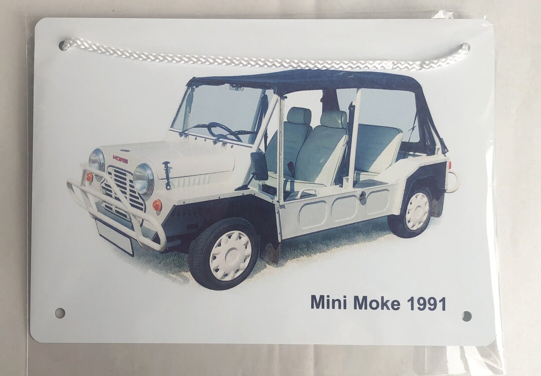 Mini Moke 1991 - Aluminium Plaque - Two Sizes A5 or 203 X 304mm ...