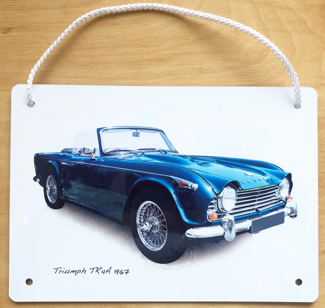 Triumph TR4A 1967 - Aluminium Plaque - Two Sizes A5(148x210mm) or ...