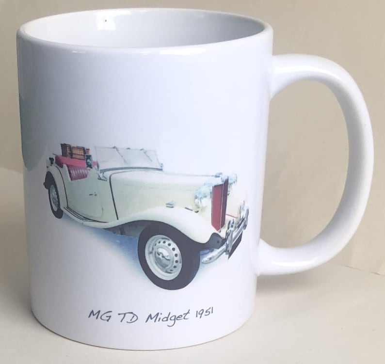 MG TD Midget 1951 - 11oz Ceramic Mug - Single or Set of Four (4) - Gift ...