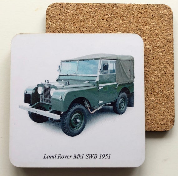 Land Rover Series 1 SWB 1951 95mm Coasters With Cork Back | Etsy