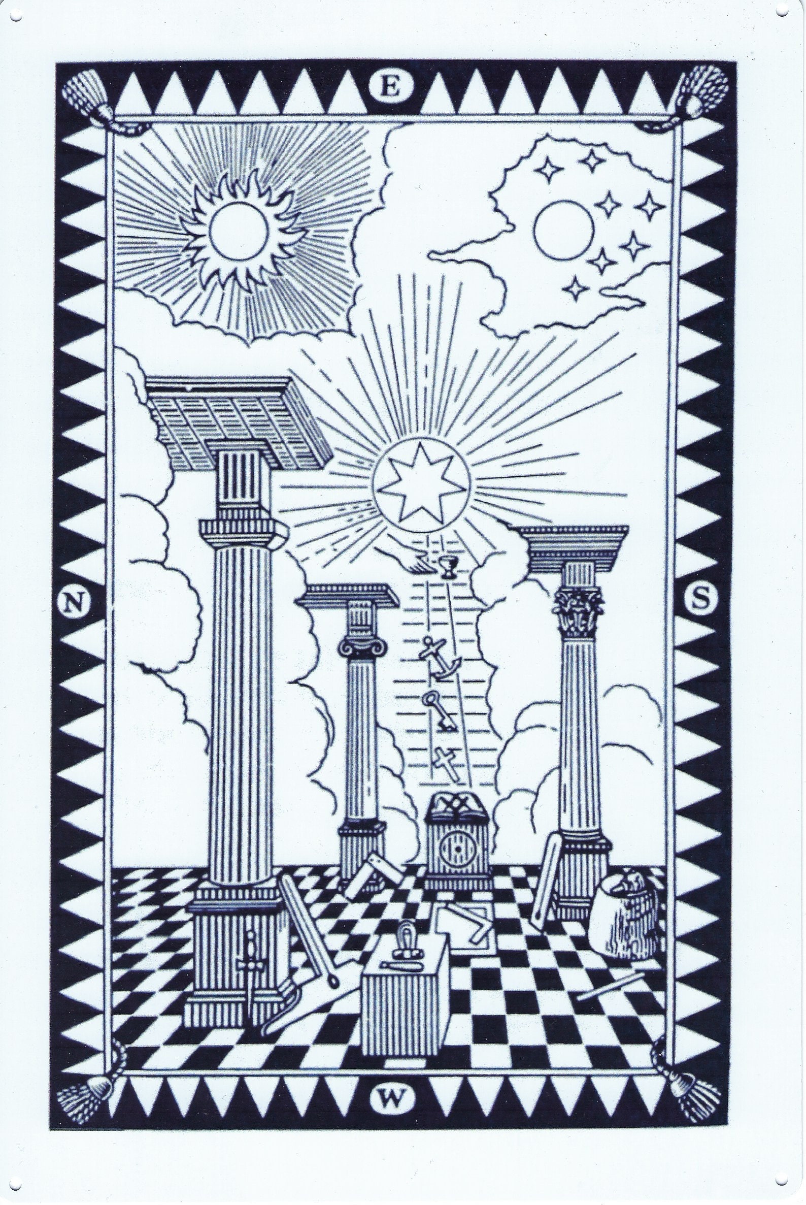 Masonic First Degree Tracing Board portable Metal Plaque | Etsy