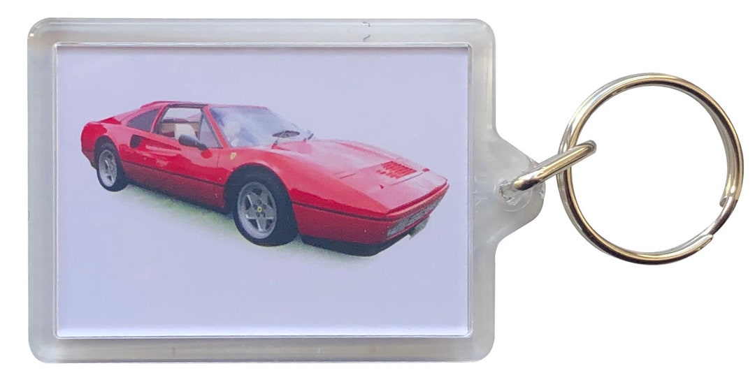 Ferrari 328GTS 1987 - Keyring With 50 X 35mm Insert - Novelty Gift for ...