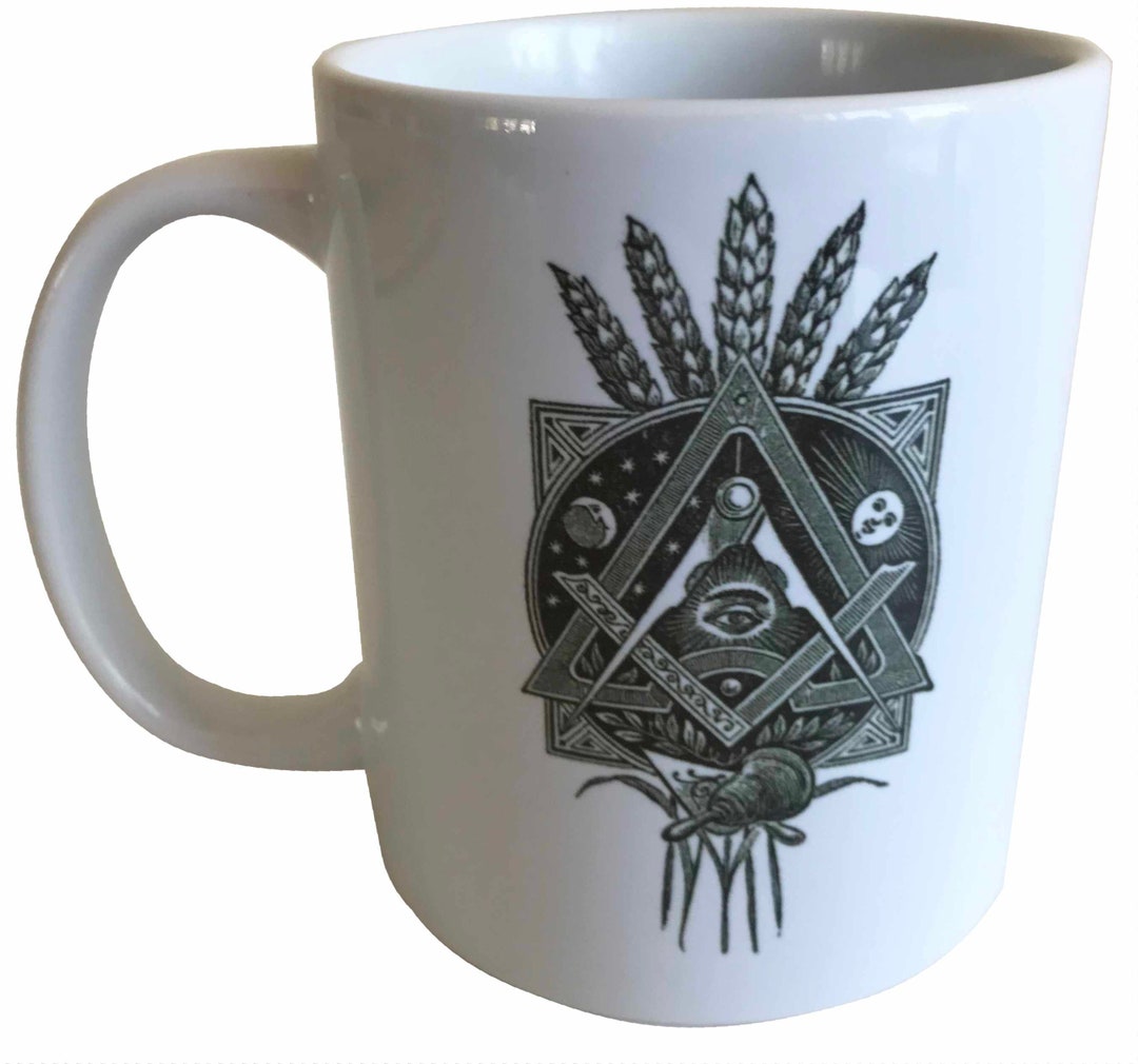 Masonic Coffee Mug - Masonic Symbolism - Ideal Raffle Prize or Present ...