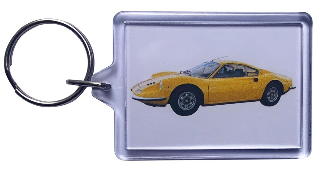 Ferrari 246 Dino 1971 - Keyring With 50 X 35mm Insert - Novelty Gift ...