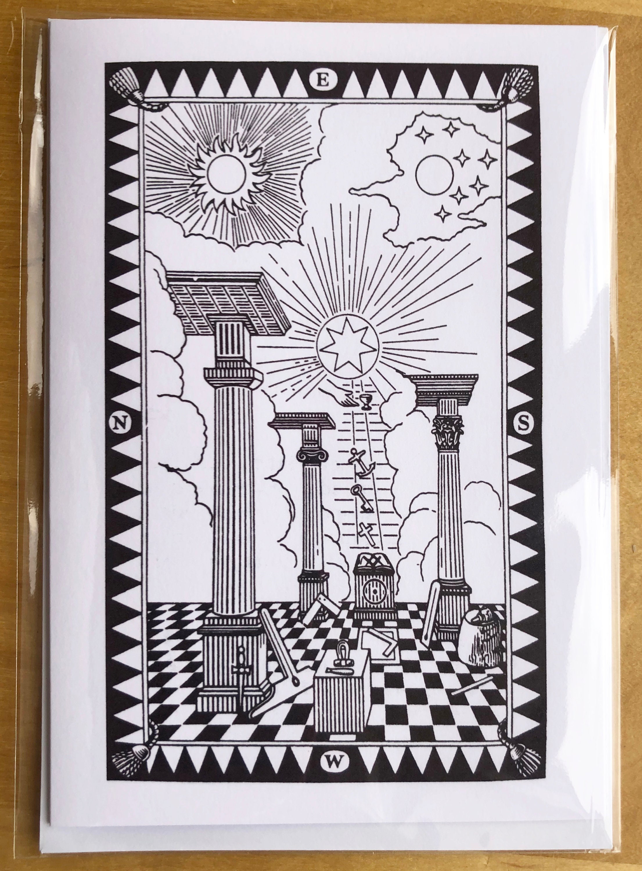 Masonic First Degree Tracing Board - Single or Six 5 X 7in Blank Cards ...