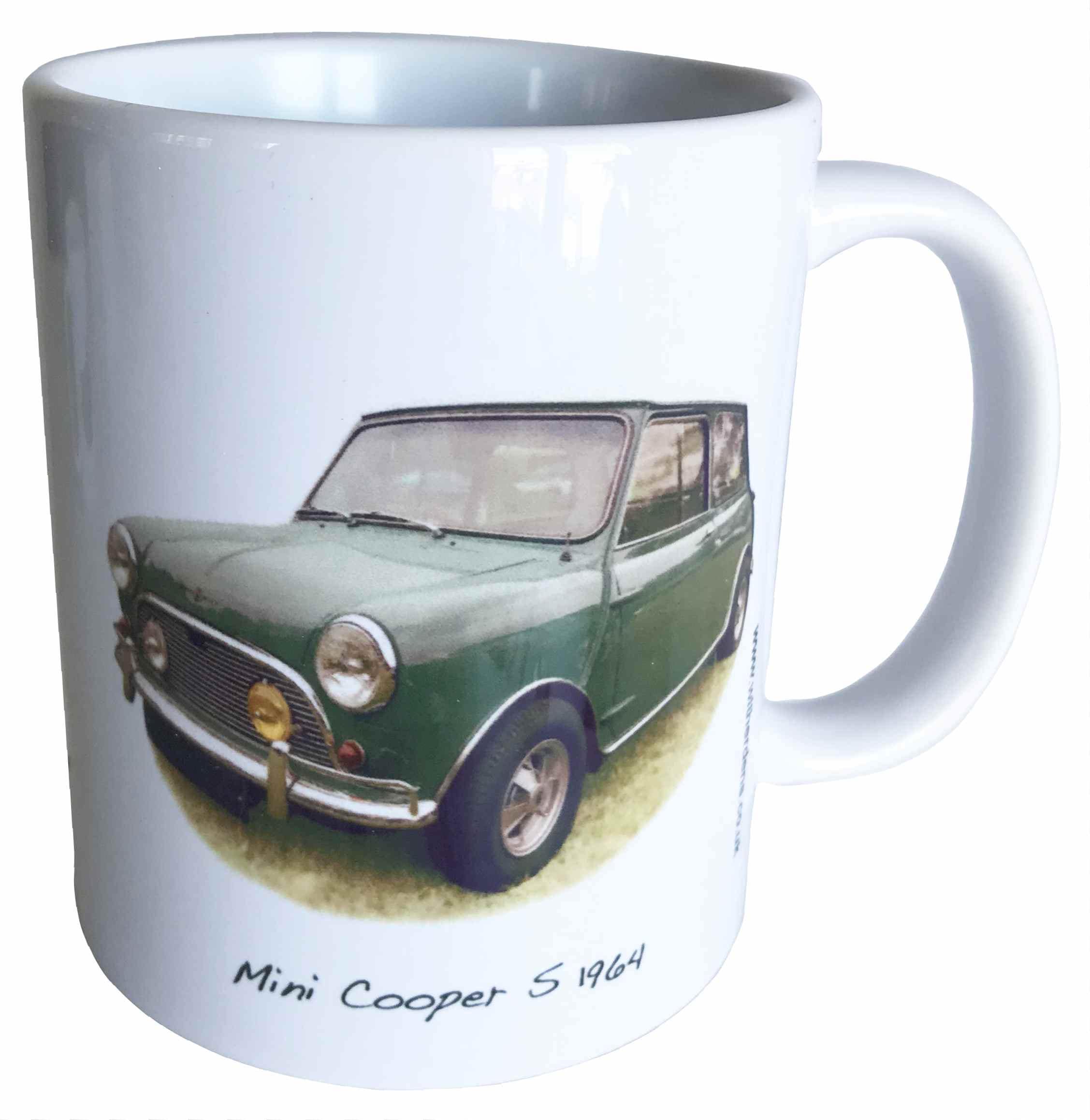 Mini Cooper S 1071cc 1964 - 11oz Ceramic Mug - Single, Pair or Set of ...
