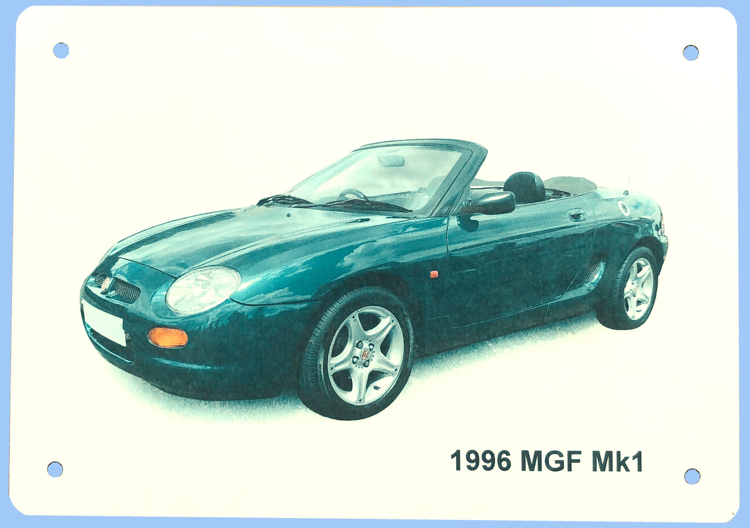 MGF Mk1 1996 - Aluminium Plaque - Two Sizes A5 or 203 X 304mm - Gift ...