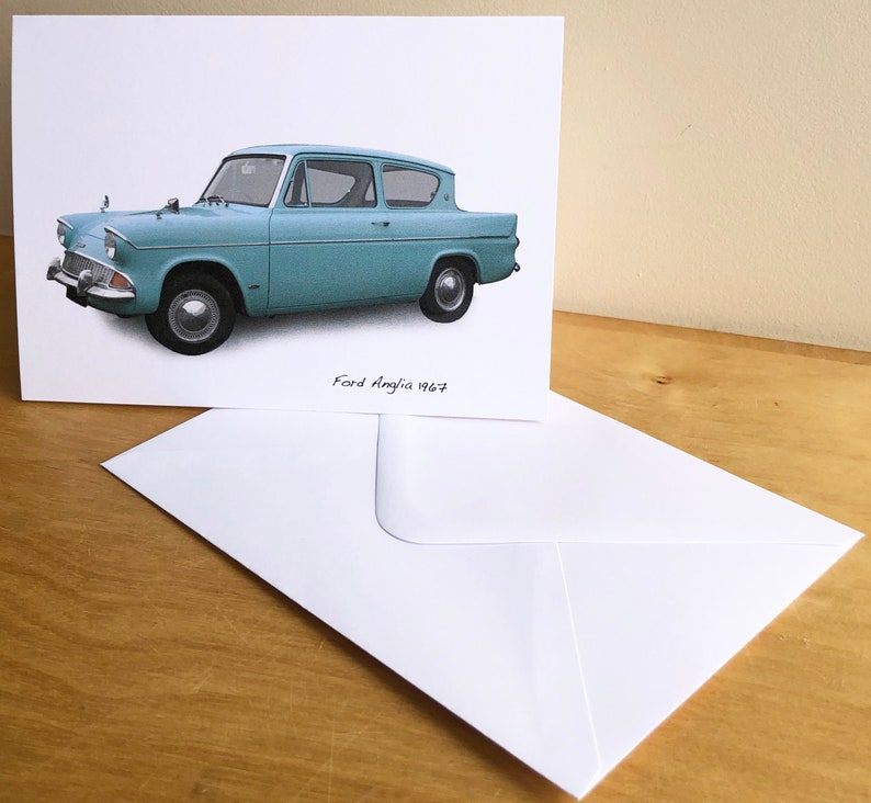 Ford Anglia 1967 - 5 X 7in Happy Birthday, Happy Anniversary, Happy ...