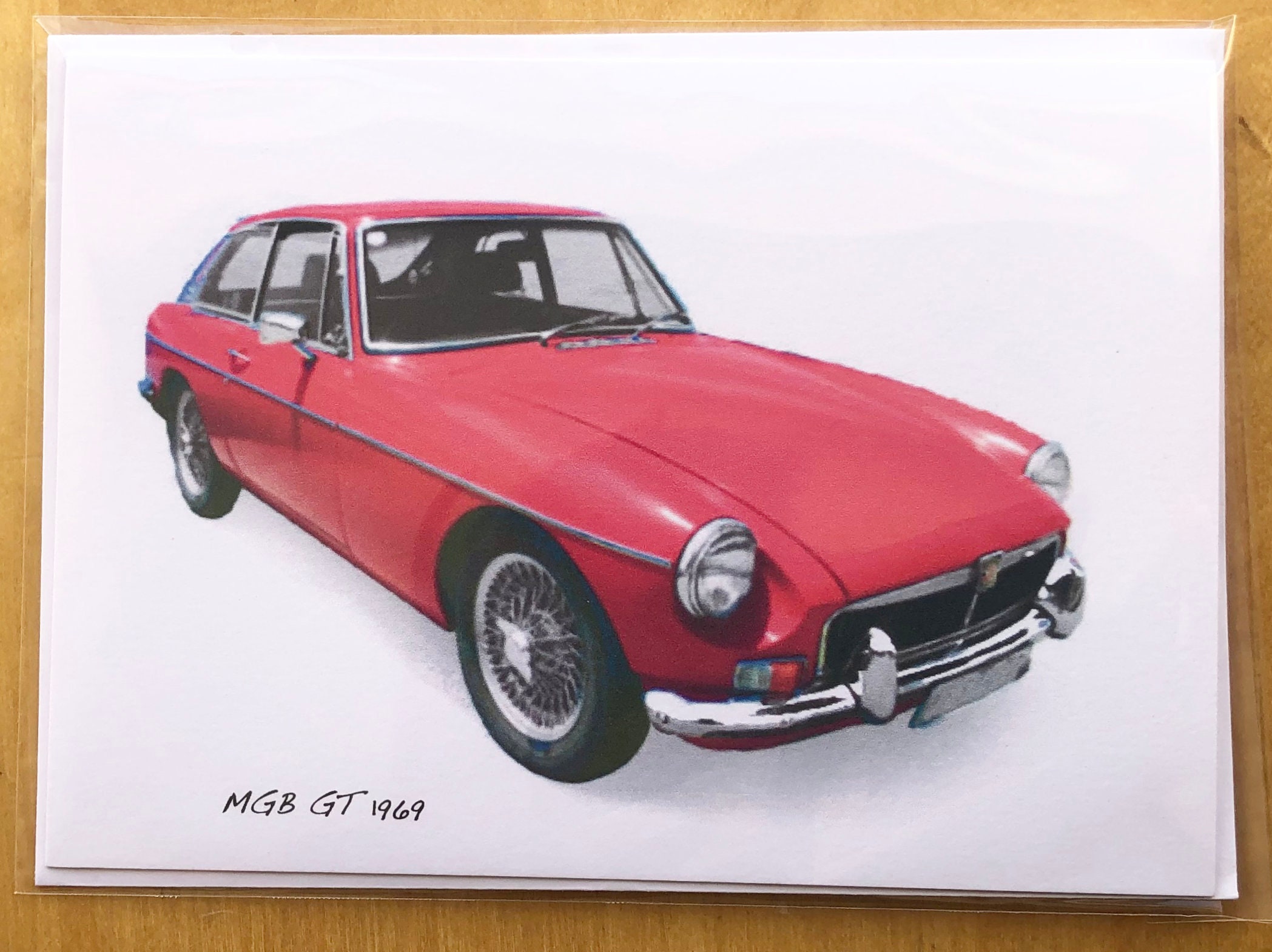 MGB GT 1969 5 X 7in Happy Birthday, Happy Anniversary, Happy Retirement ...