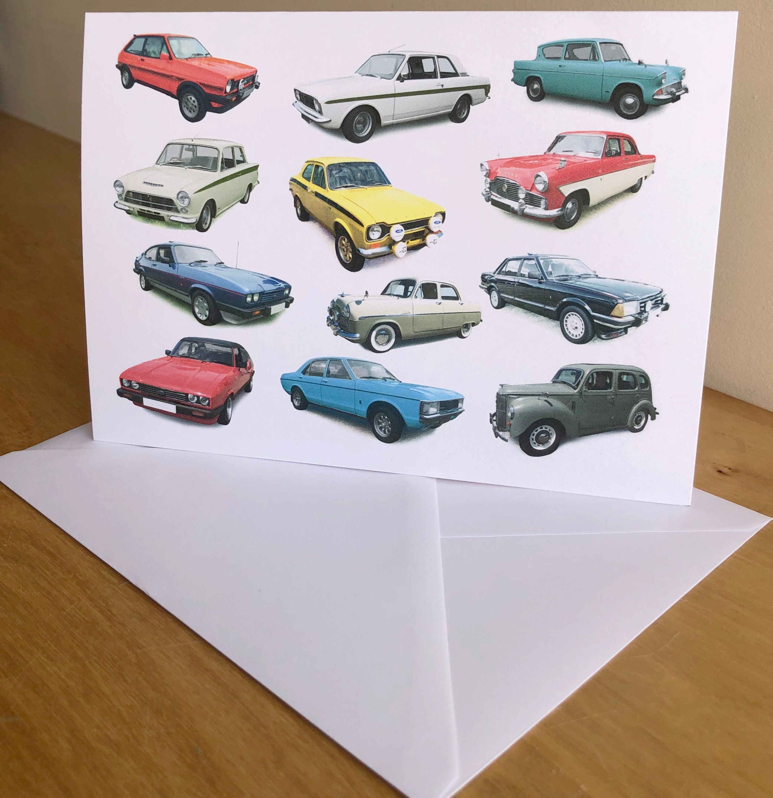 Ford Classic Cars 5 X 7in Happy Birthday, Happy Anniversary, Happy ...