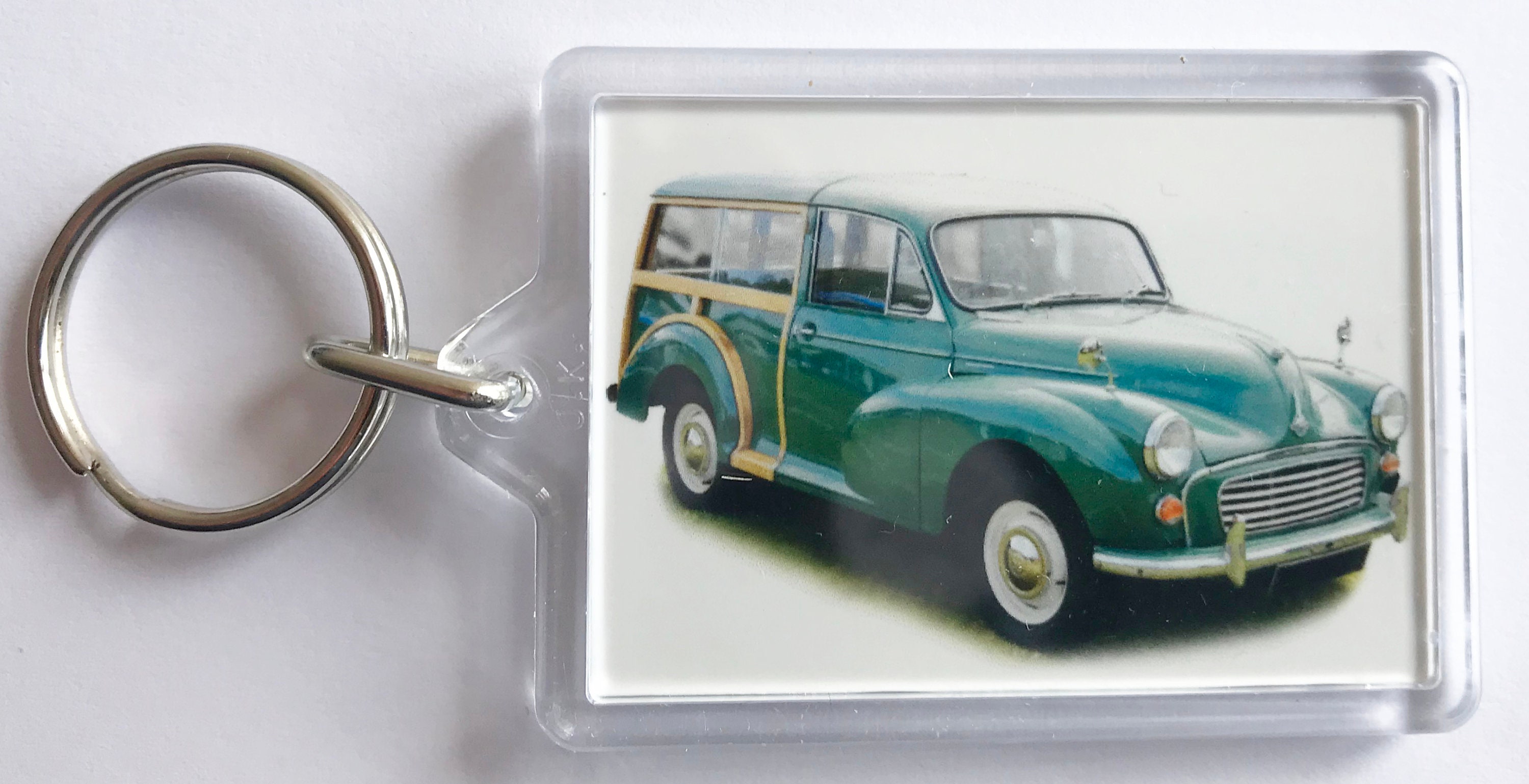 Morris Minor Traveller (green) 1966 - Keyring With 50 X 35mm Insert ...
