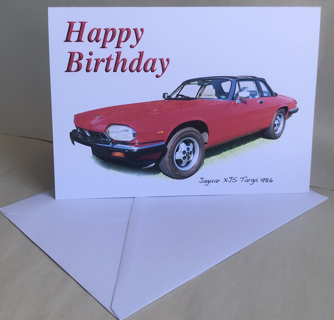 Jaguar XJS Targa 1986 - 5x7in Greeting Card With Envelope - Happy ...