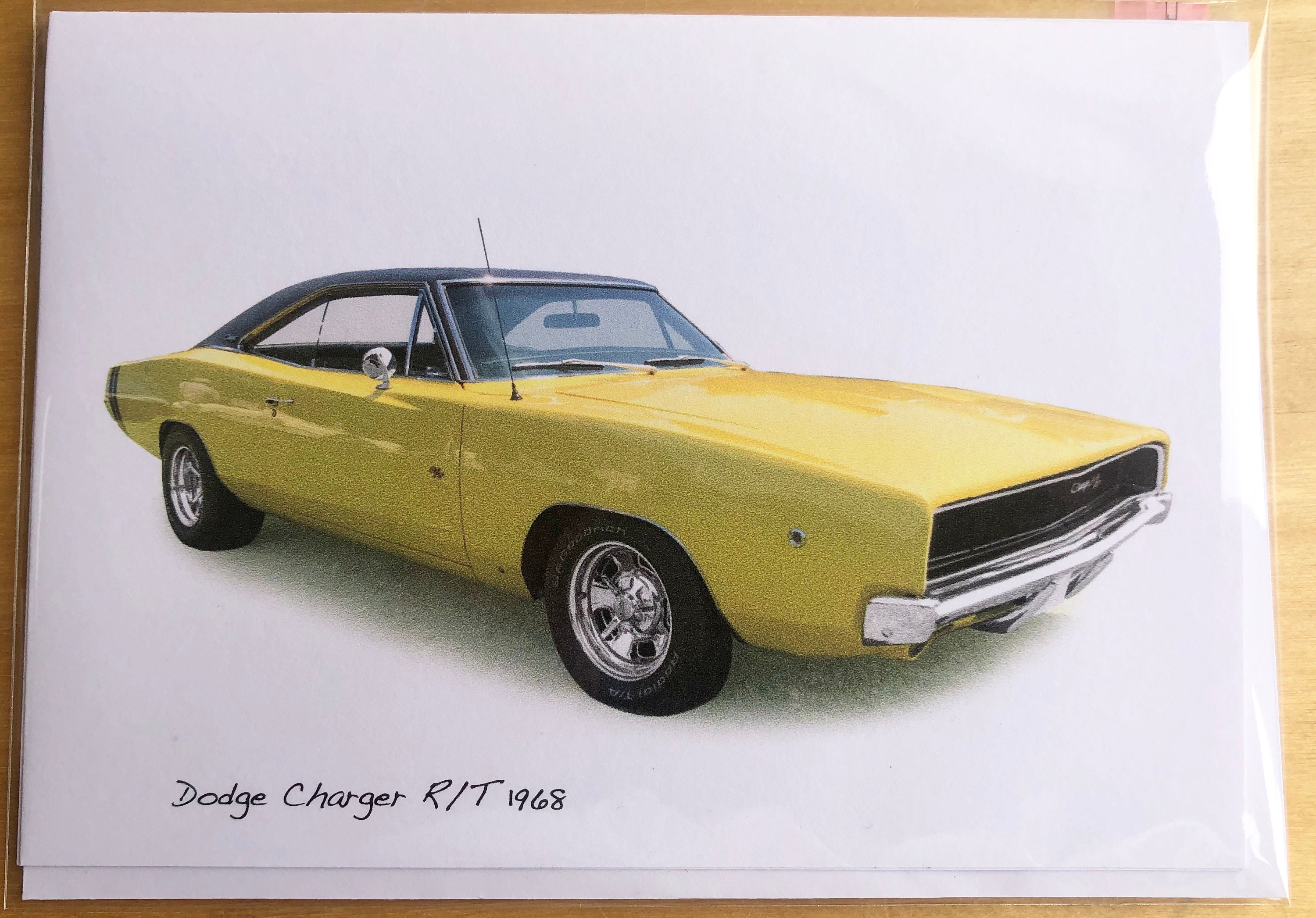 Dodge Charger R/T 1968 5 X 7in Happy Birthday Happy - Etsy