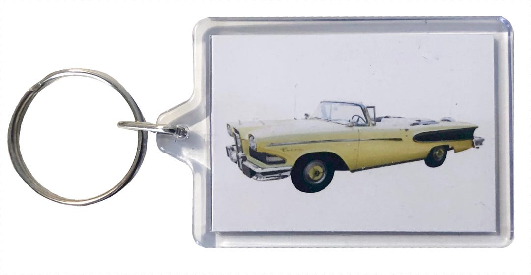 Edsel Pacer 1958 - Keyring With 50 X 35mm Insert - Souvenir Gift for ...