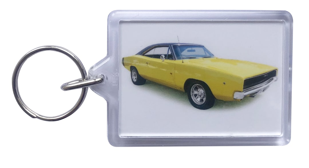 Dodge Charger R/T 1968 - Keyring With 50 X 35mm Insert - Novelty Gift ...