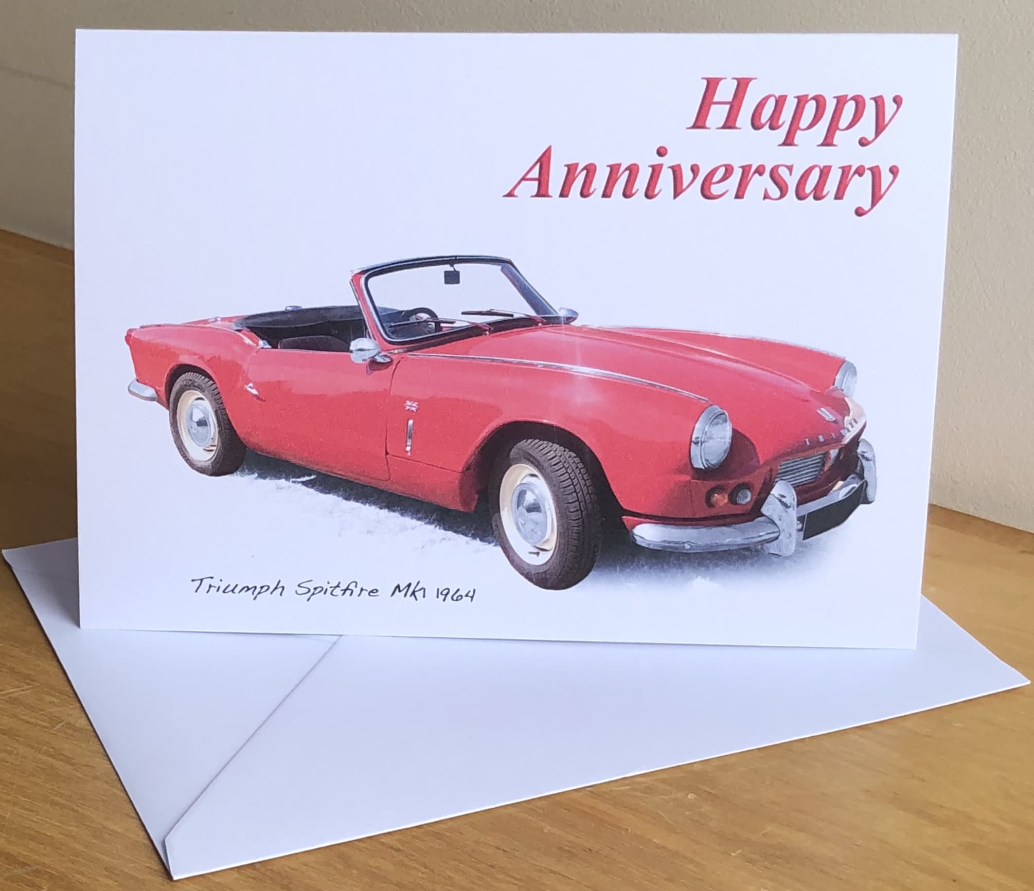 Triumph Spitfire Mk1 1964 - 5 X 7in Happy Birthday, Happy Anniversary ...
