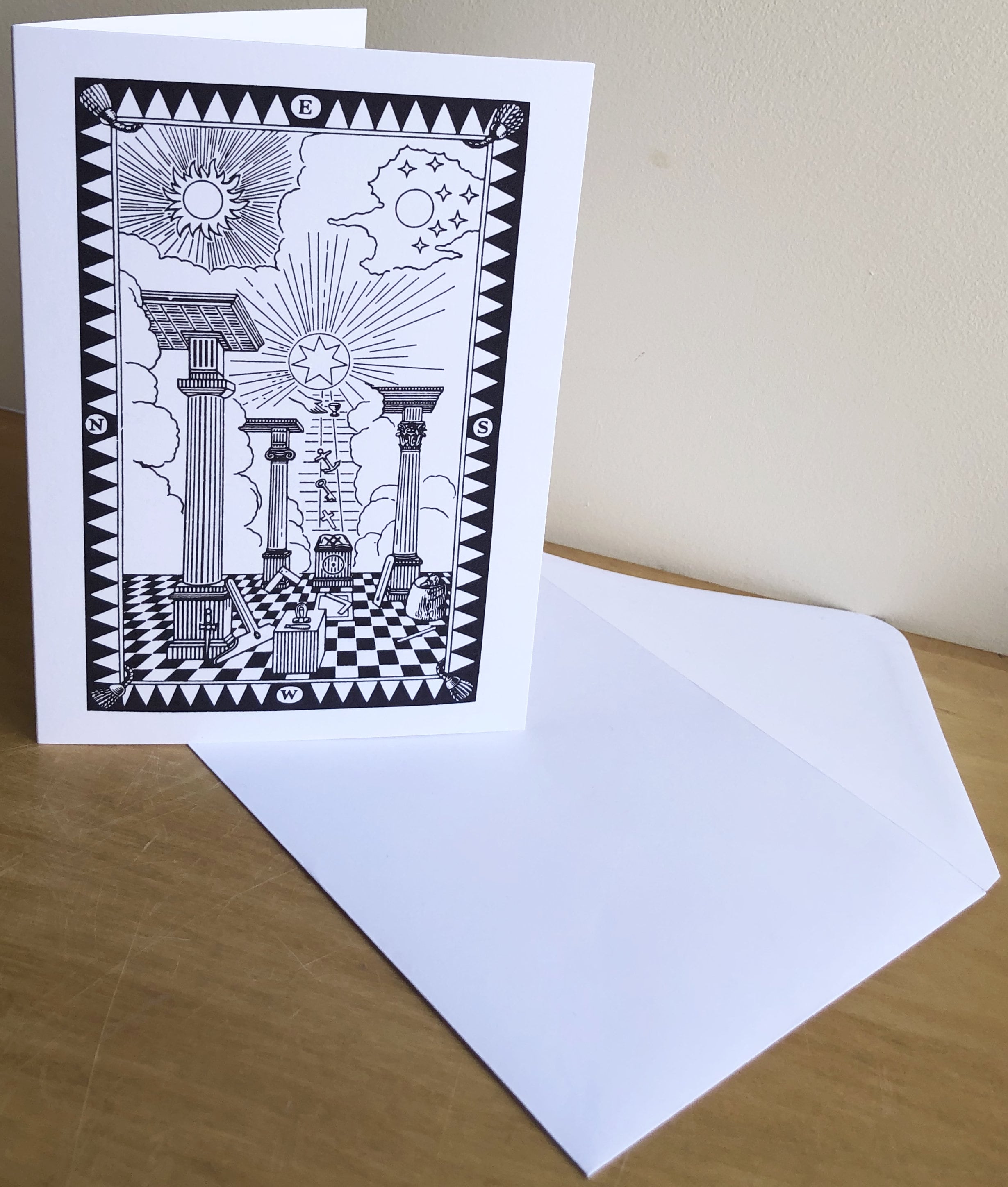 Masonic First Degree Tracing Board - Single or Six 5 X 7in Blank Cards ...