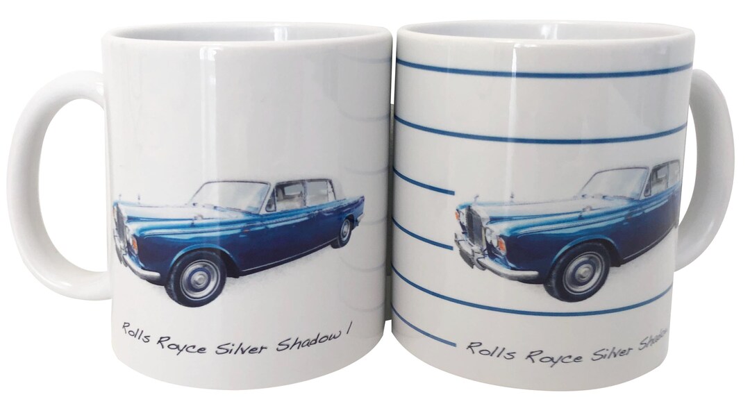 Rolls Royce Silver Shadow Mk1 - 11oz Ceramic Mug - Plain or With Stripe ...