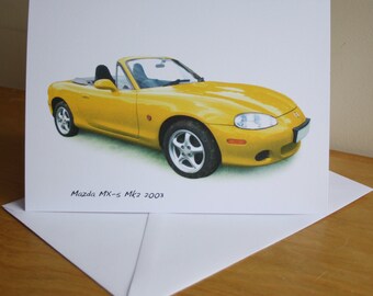 Mazda Birthday Card - Etsy