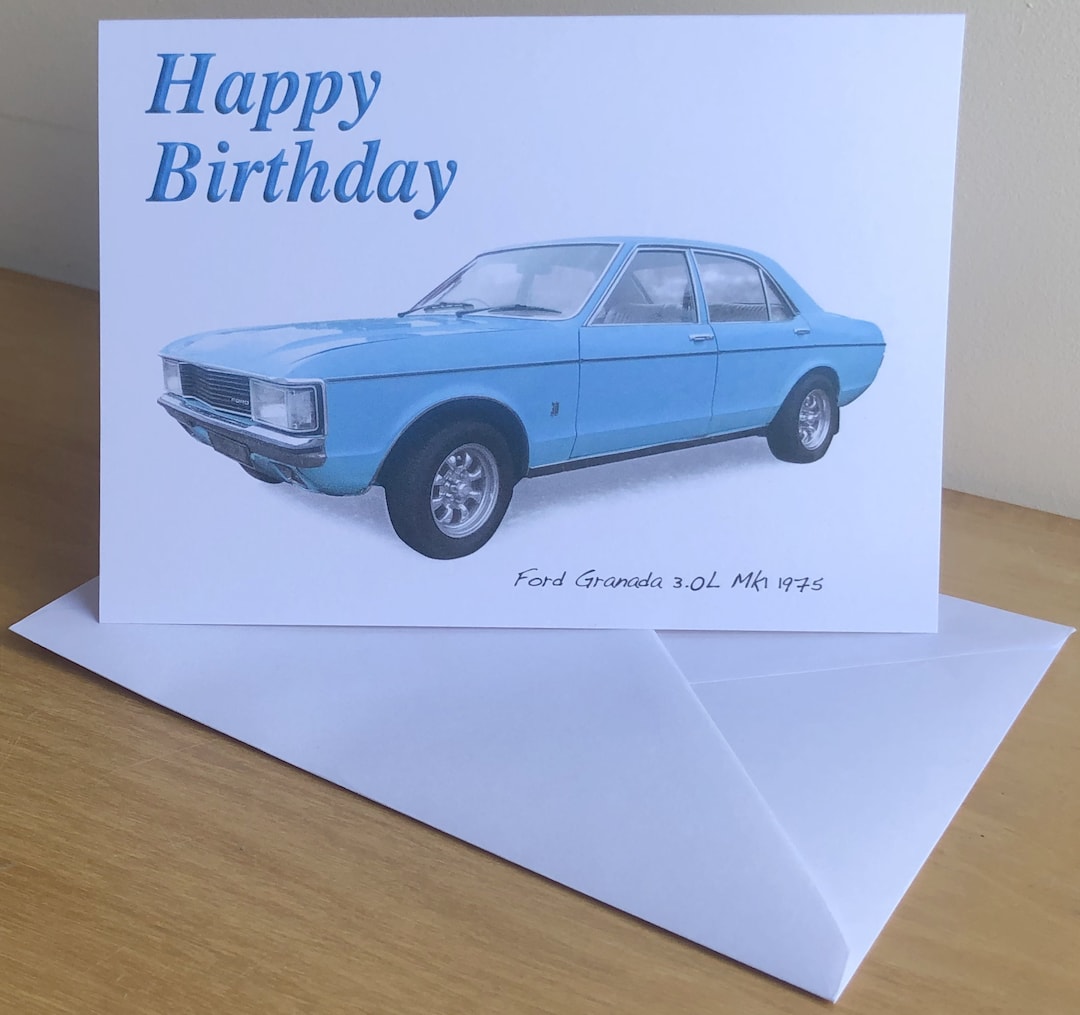 Ford Granada Mk1 1975 - 5x7in Greeting Card With Envelope - Birthday ...